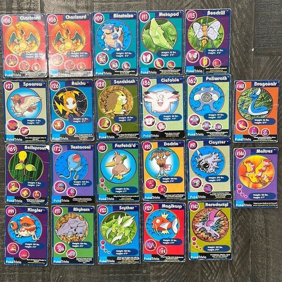 Pokemon | Toys | Rare Lot Of 22 Poketrivia Pokmon Cards | Poshmark